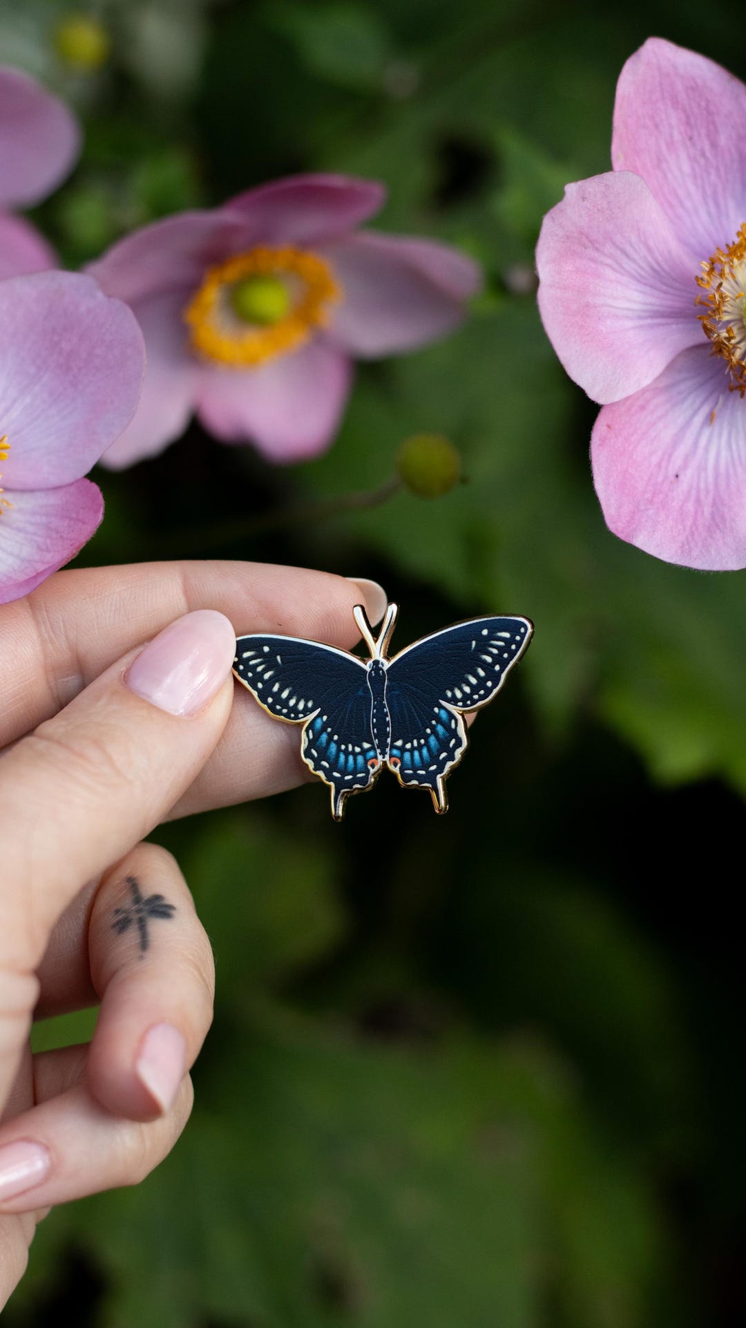 Black Swallowtail Butterfly Enamel Pin, Nature Gift, Gifts for Her ...