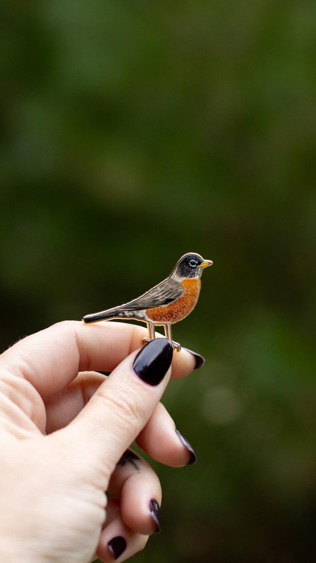 American Robin Bird Enamel Pin, Nature Gift, Gifts for Her, Lapel Pin ...