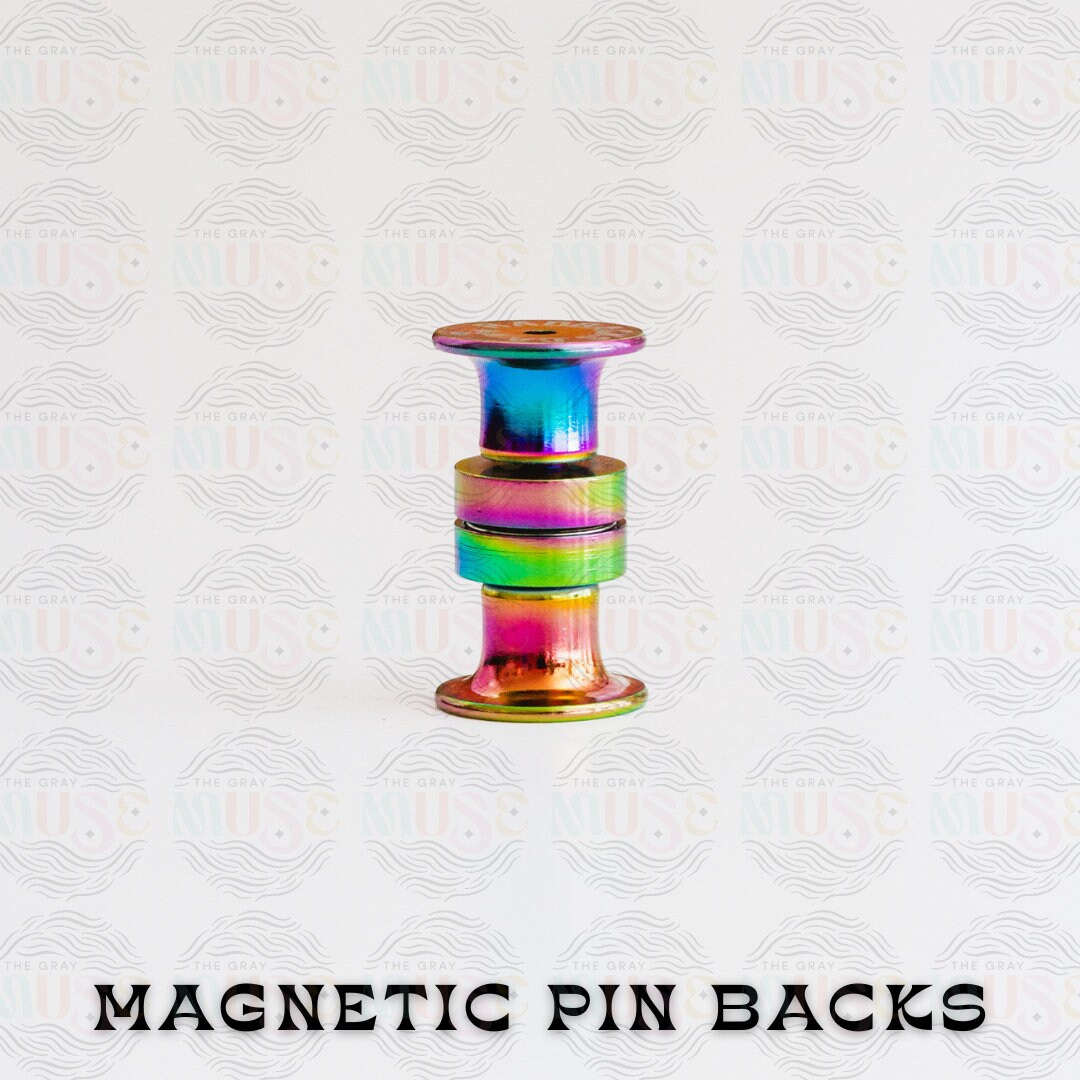 Deluxe MAGNETIC Locking Pin Back for Enamel Pins (rad Backs), Set of 2 ...