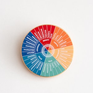 RETIRING Retro Feelings Wheel Enamel Pin, Mental Health Pins, Feelings ...