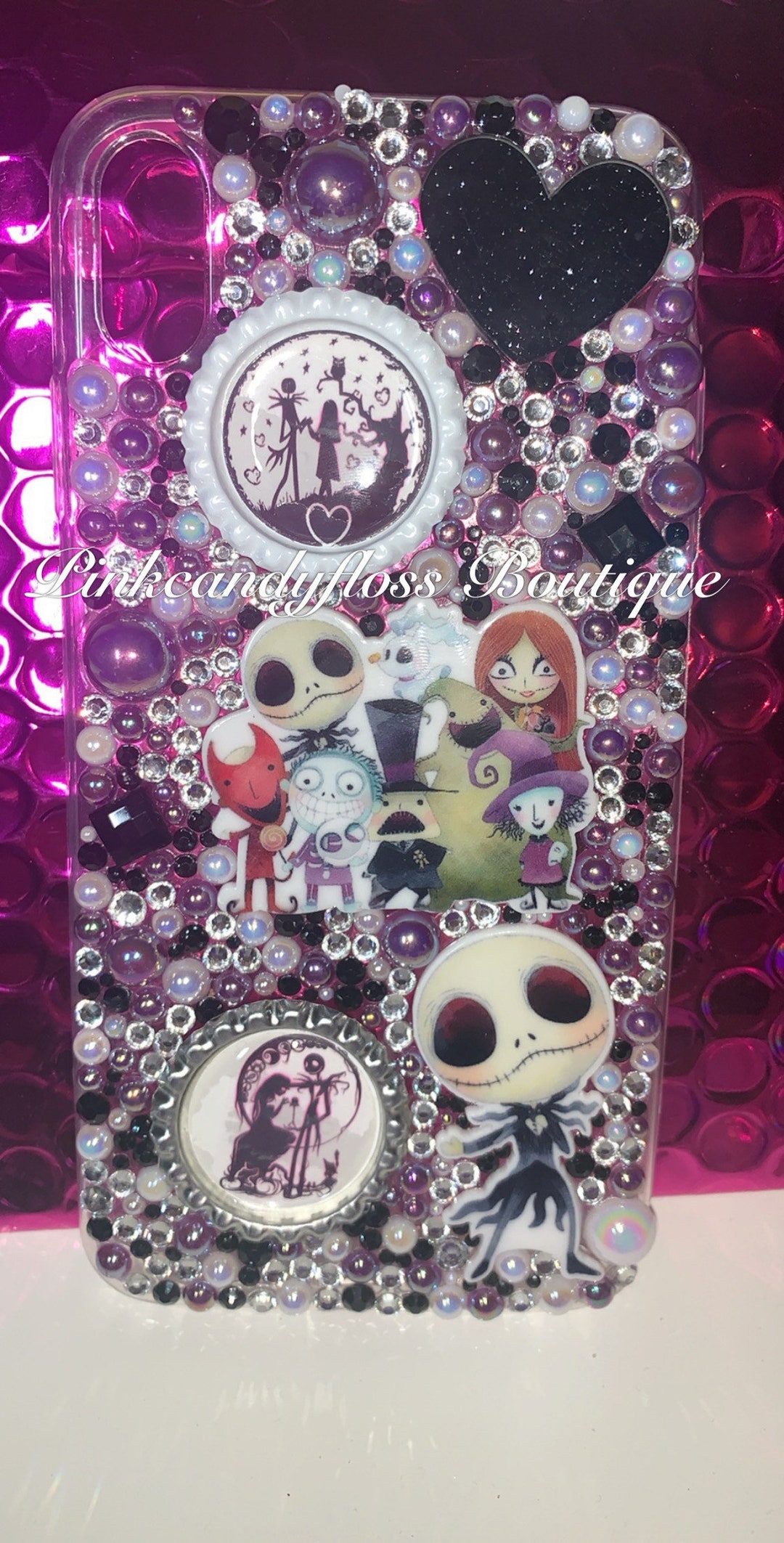 The Nightmare Before Christmas Jack Skellington Blinged Phone Case All ...