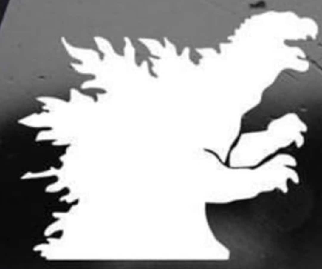 Godzilla Vinyl Decal Sticker (set of 2) White 5.5" Vinyl Decal Sticker ...