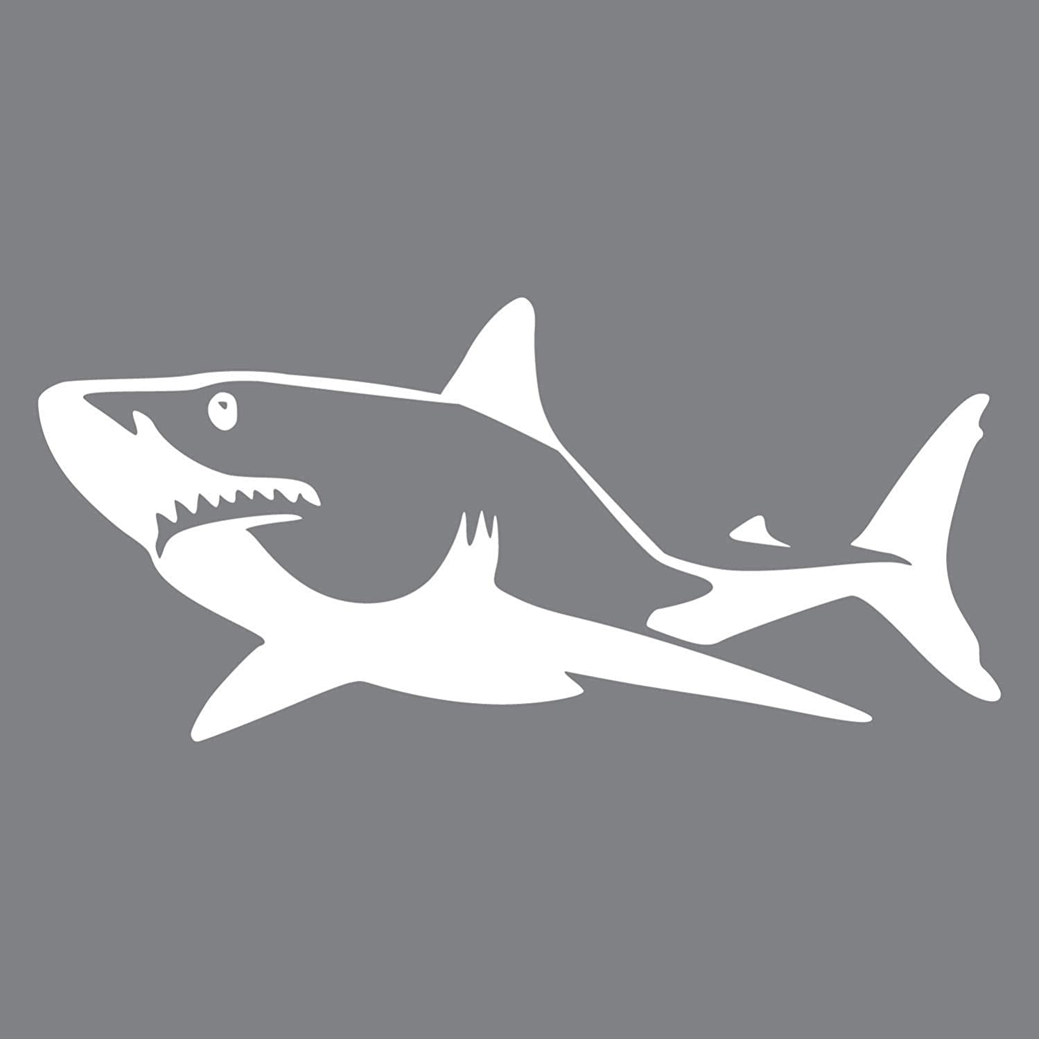 Great White Shark set of 2 Vinyl Decal Sticker Car Window Bumper Die ...