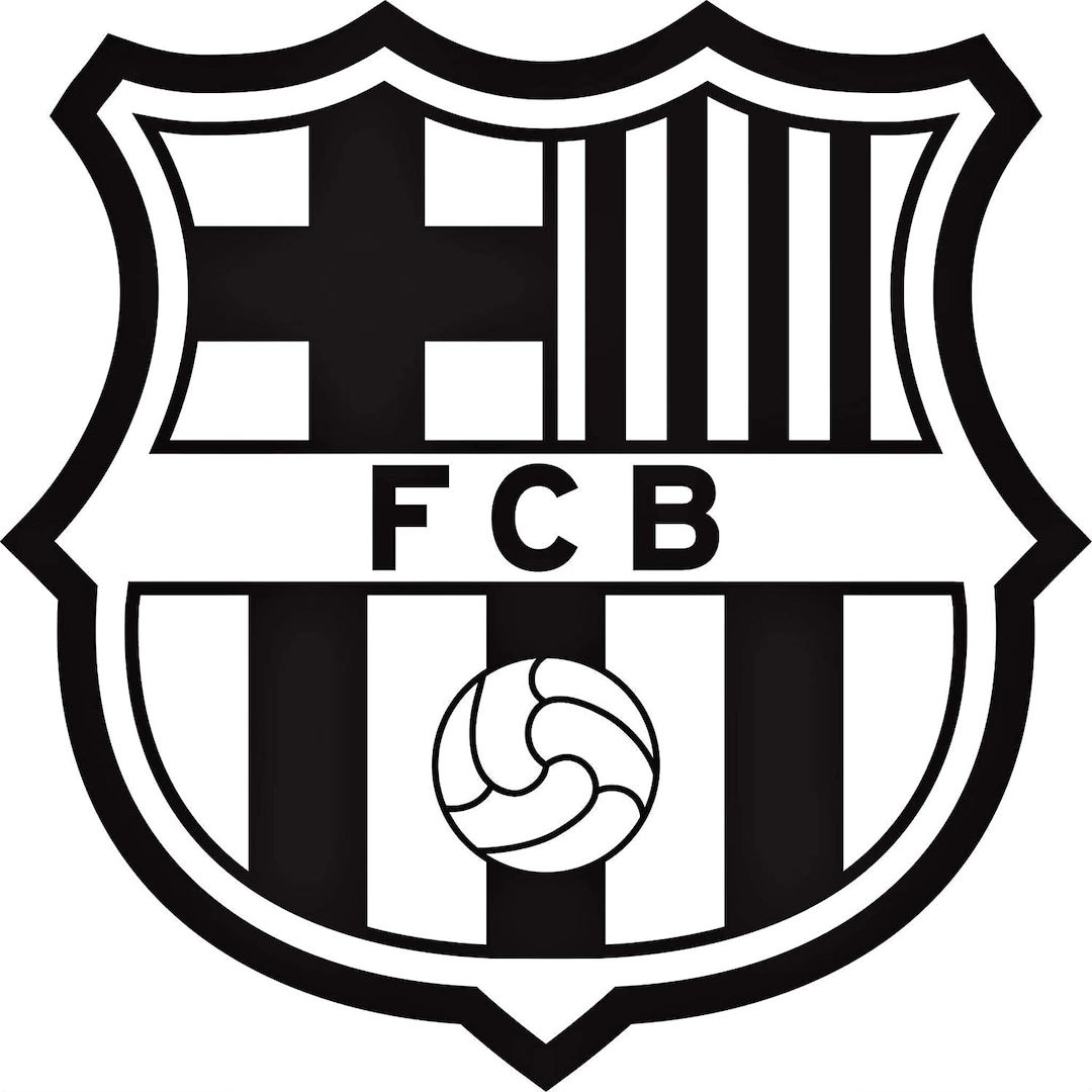 FC Barcelona Decal Sticker (set of 2) for Soccer Lovers- White 5.5" for ...