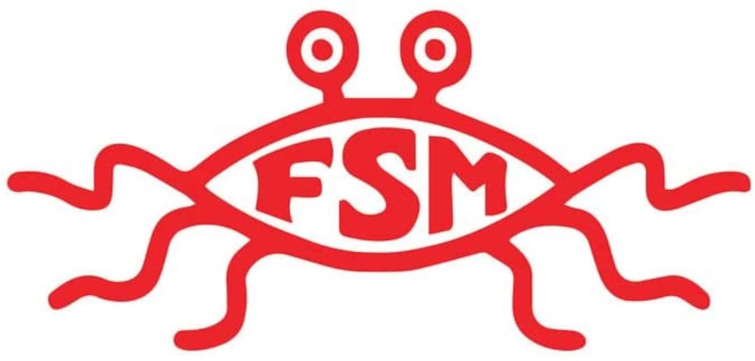 FSM Flying Spaghetti Monster Vinyl Decal Sticker - Set of 2 (4"x5") - Etsy