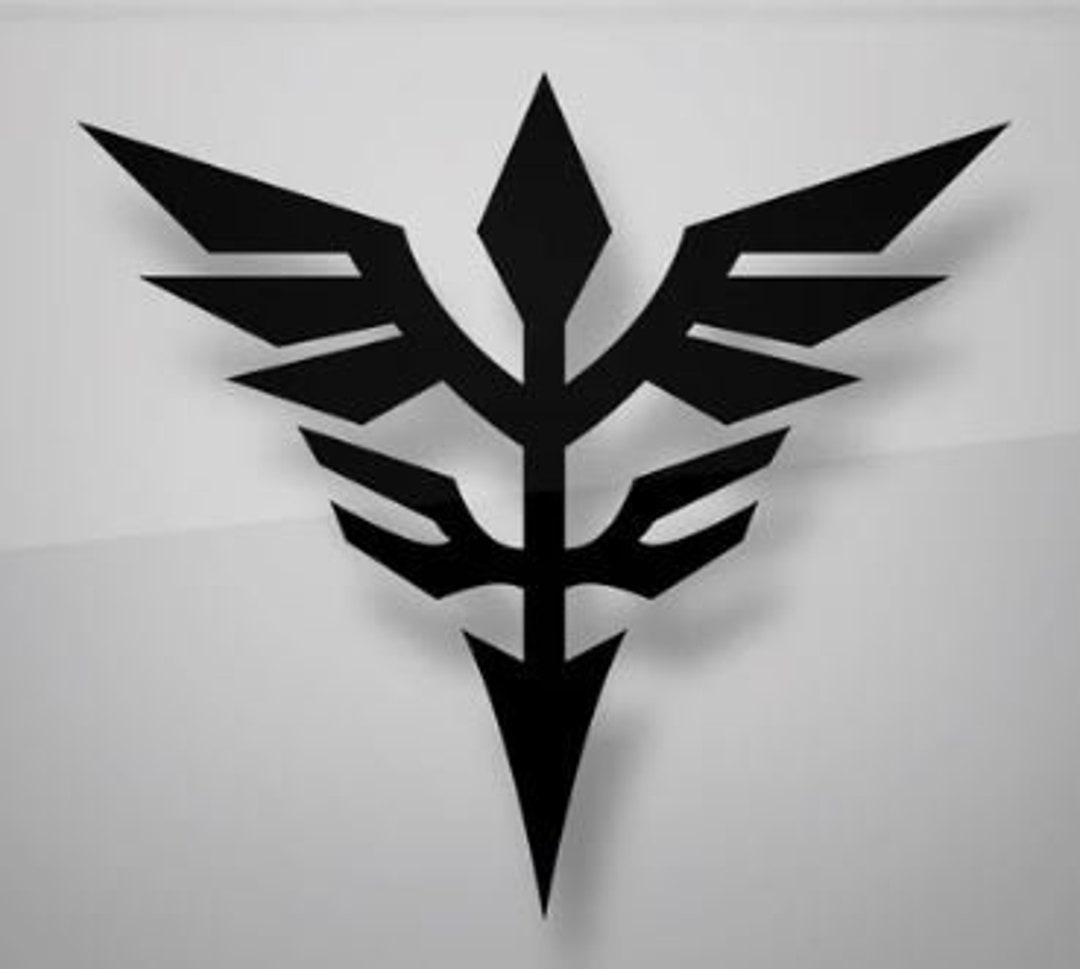 Neon Zeon Gundam (set of 2) 4.5" Black/white, Decal Sticker for Laptops ...