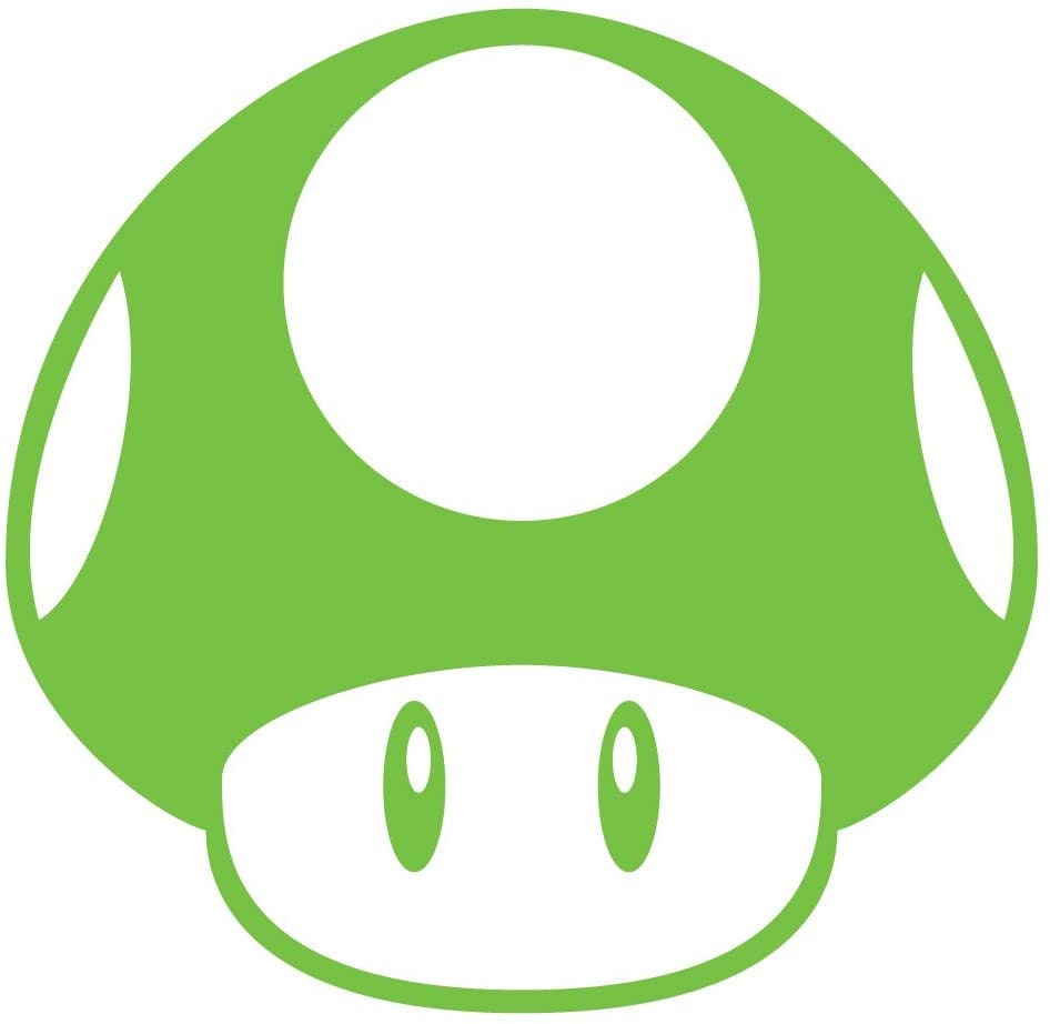 Super Mario Brothers (set of 2) Green 5.5" Vinyl Decal Sticker, Laptops ...