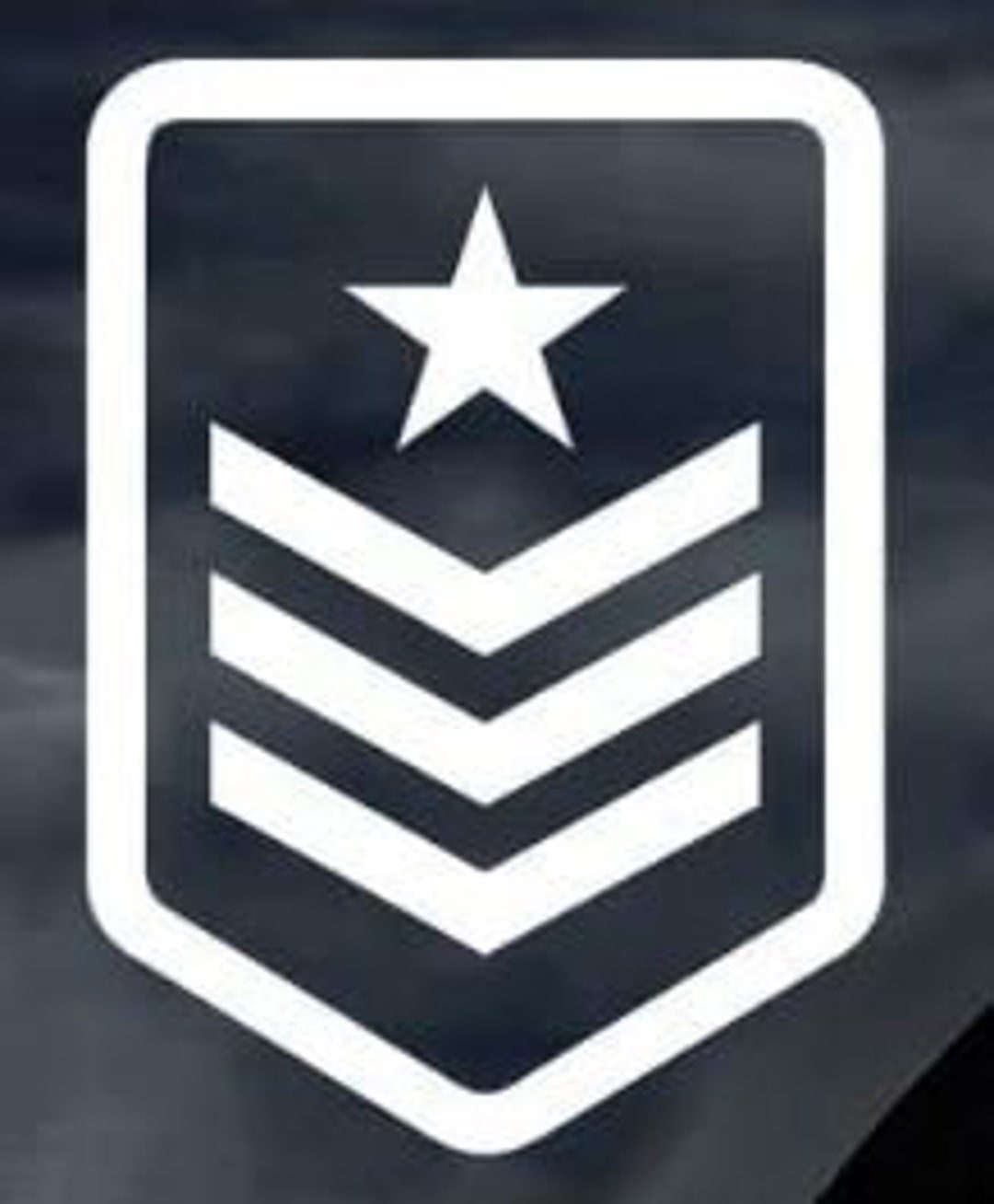 Military Square Star Decal White- (set of 2)- Size 4"x5"- Decal ...