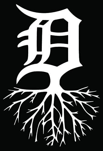 Detroit Roots -decal Sticker 8 Inches in Black (set of 2) for Car, Van ...