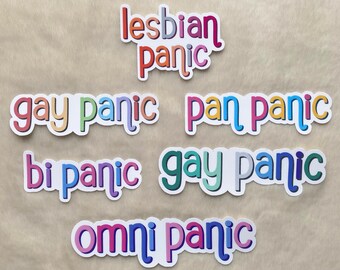 Bi Panic Sticker | Etsy