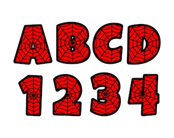Spiderman Alphabet - Etsy