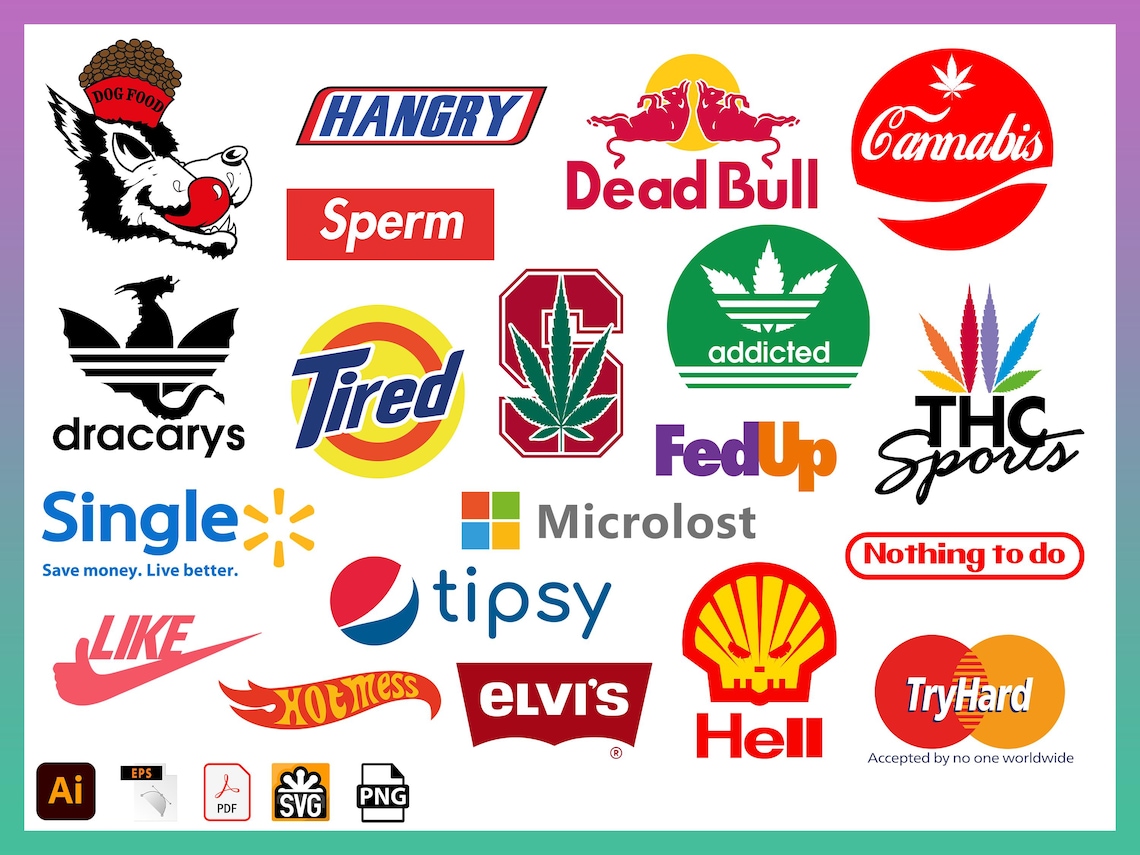 Parody Logos Collection #1 (20 Files - Ai, Eps, Svg, ) Instant Digital ...