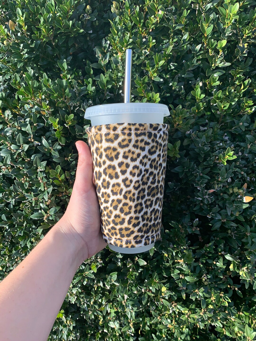 Leopard Print Insulated Iced Coffee Cozy. Cup Sleeve - Etsy