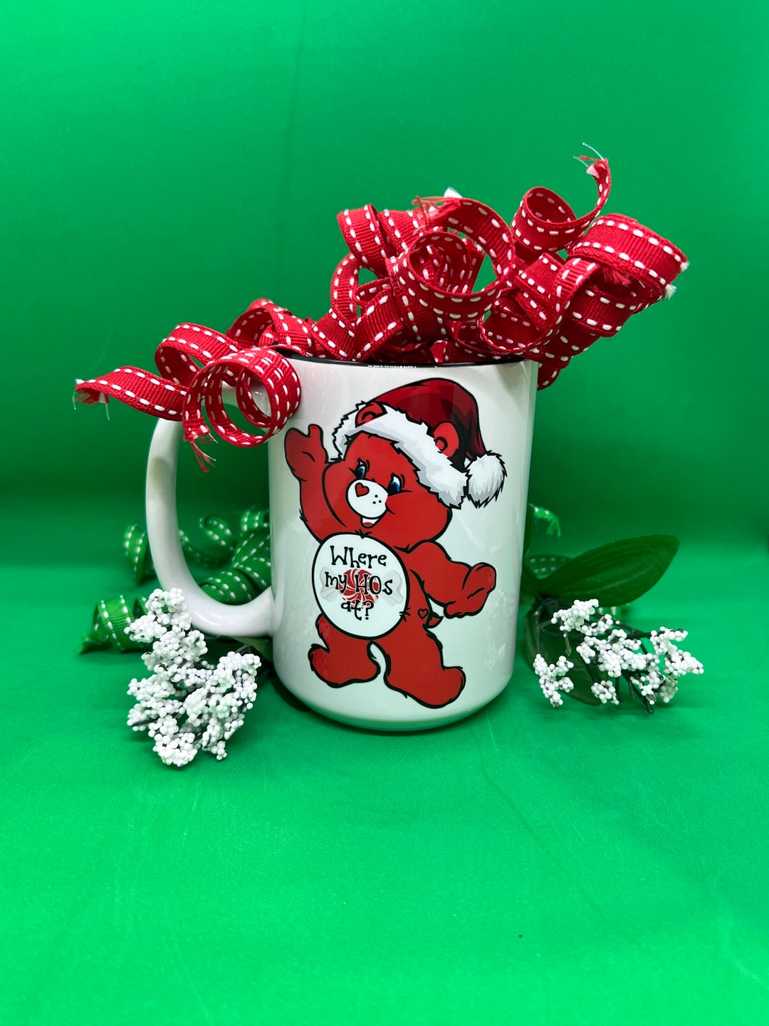 Swear Bear Mug, Swear Bear Cup, Christmas Bear, Holiday Swear Bear Mug ...