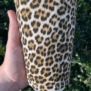 Leopard Print Insulated Iced Coffee Cozy. Cup Sleeve - Etsy