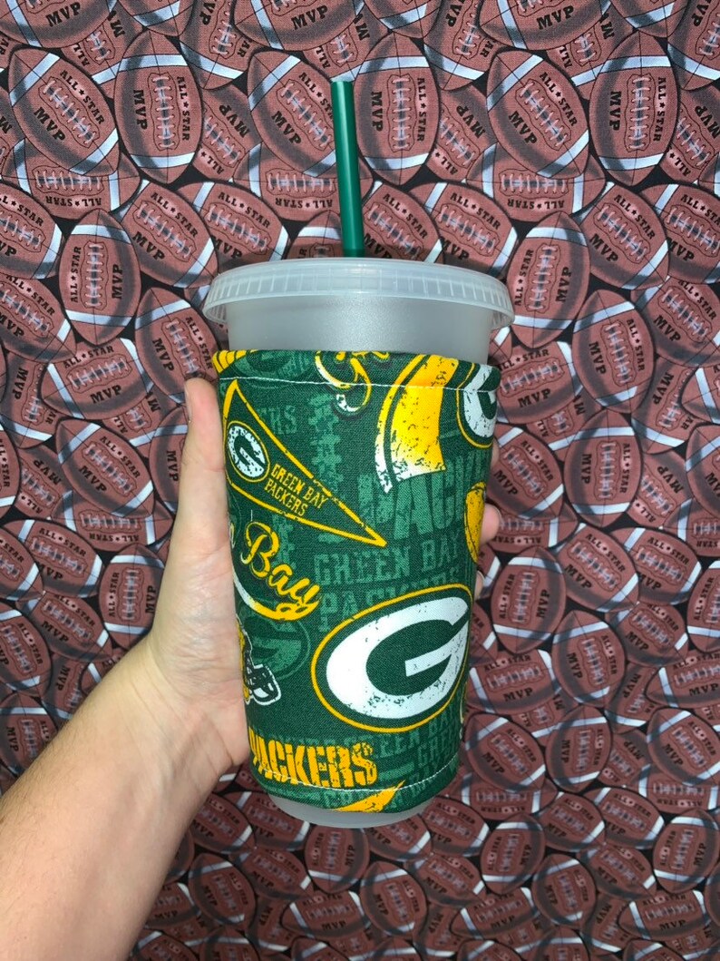 Green Bay Packers NFL Insulated Iced Coffee Cozy Cup Sleeve - Etsy