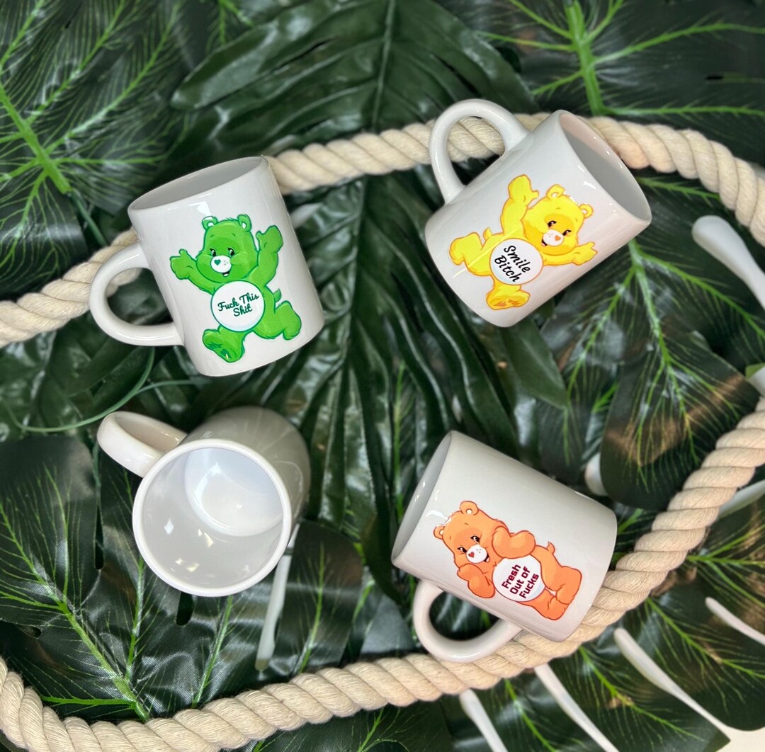 Swear Bear Mini Mug, Swear Bear Espresso Cup, Espresso Cup, Coffee Mug ...