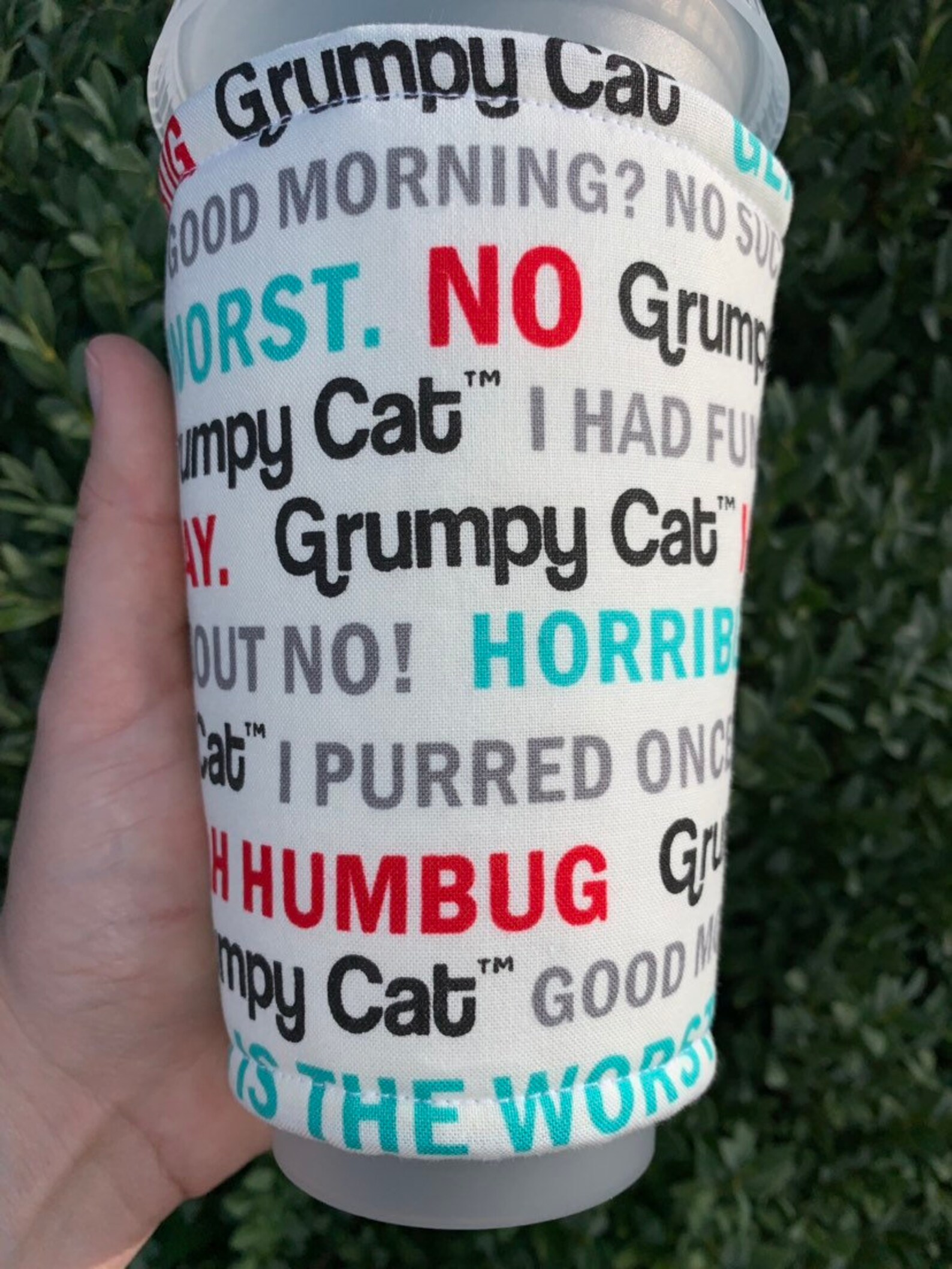 Grumpy Cat Themed Iced Coffee Cozy Insulated Cup Cozy | Etsy