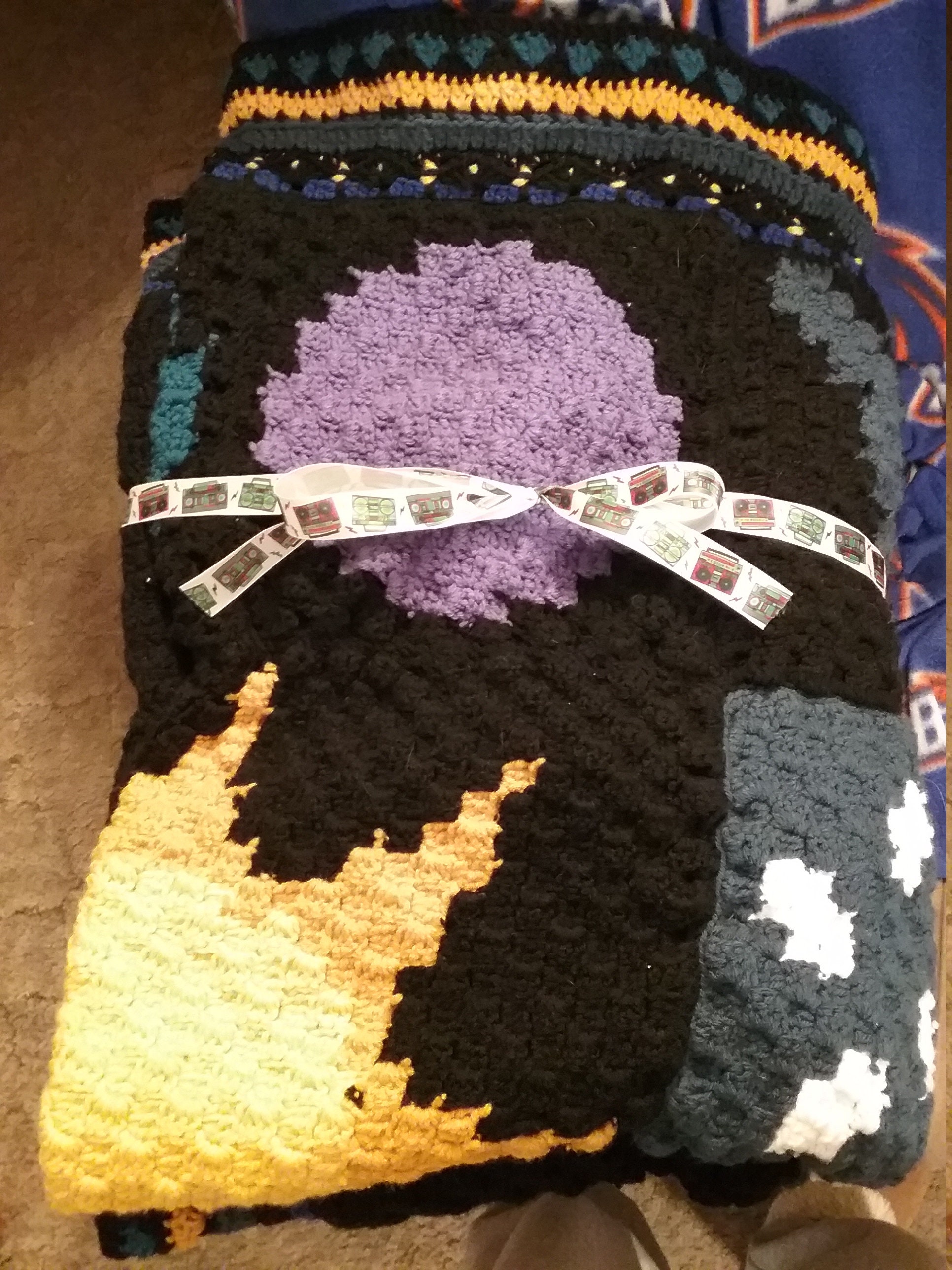 Space Themed Crocheted Blanket - Etsy