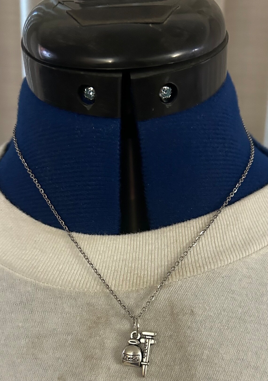 Syringe With Medication Necklace Antique Silver Charm/pendant Rhodium ...