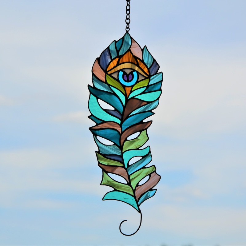 Stained Glass Feather - Etsy