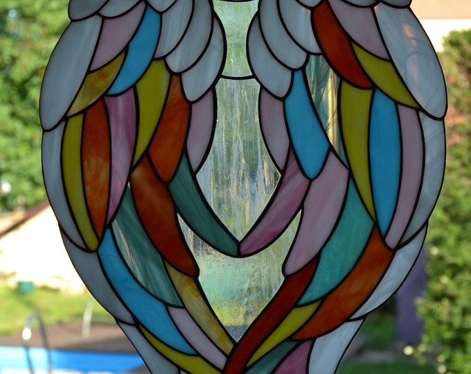 Angel Wings Custom Stained Glass Panel - Etsy