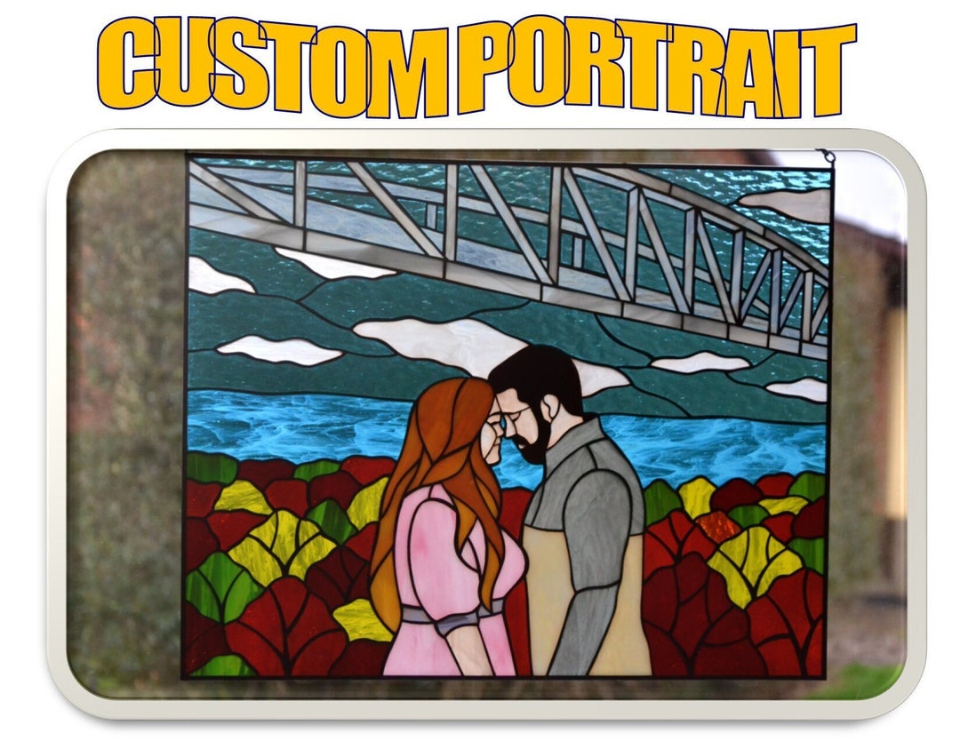 Personalized Stained Glass Panel Custom Stained Glass Portrait From ...