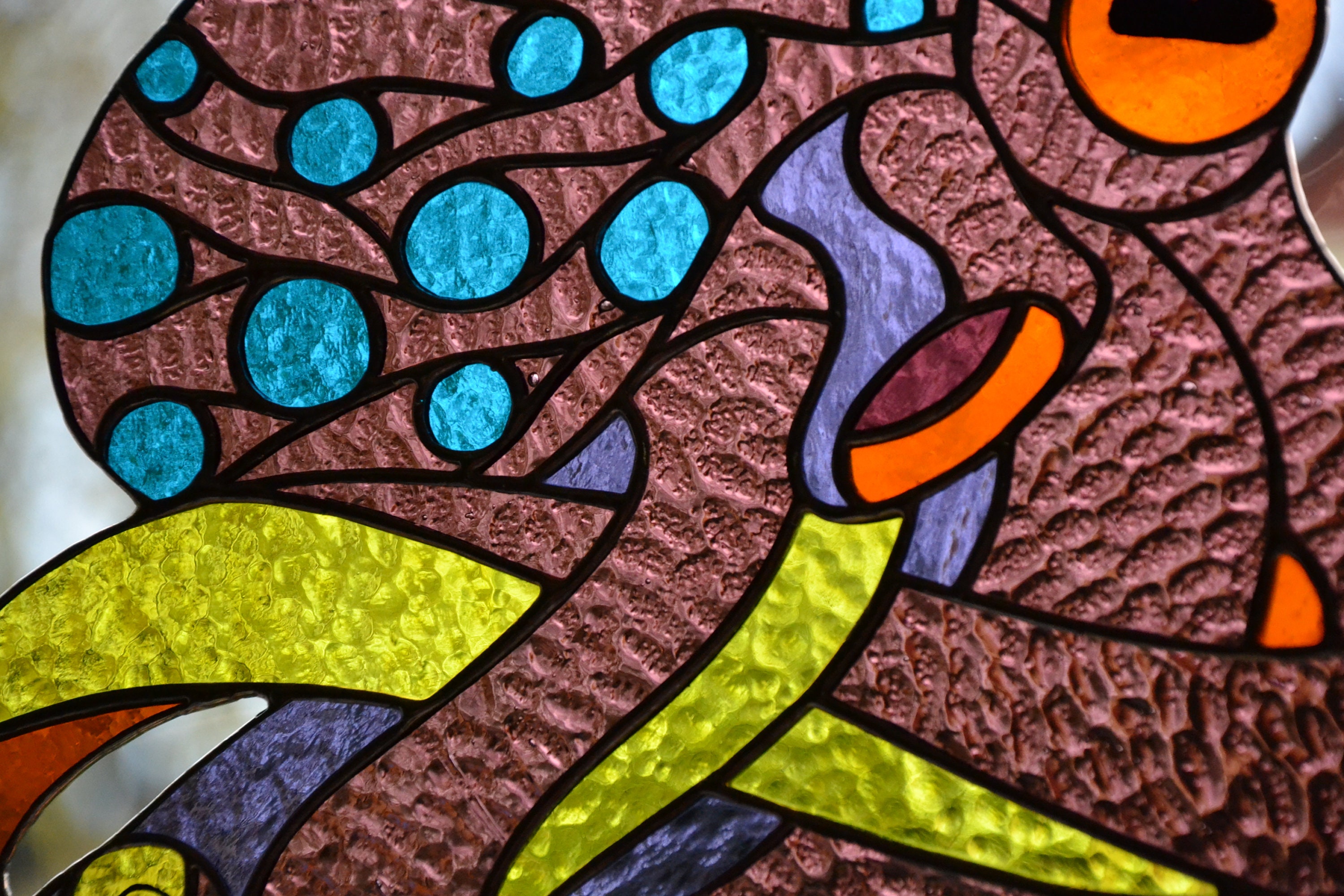 Stained Glass Octopus Suncatcher Window Hanging Panel Stained Glass ...