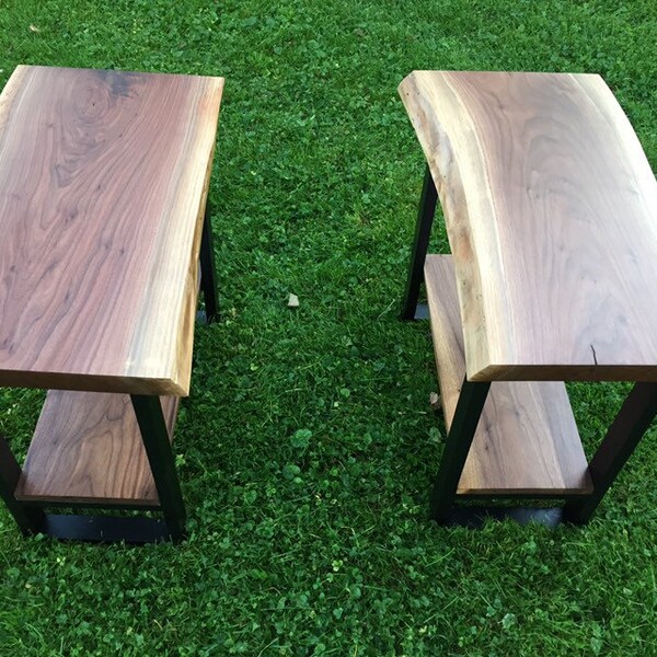 Live Edge End Table - Etsy