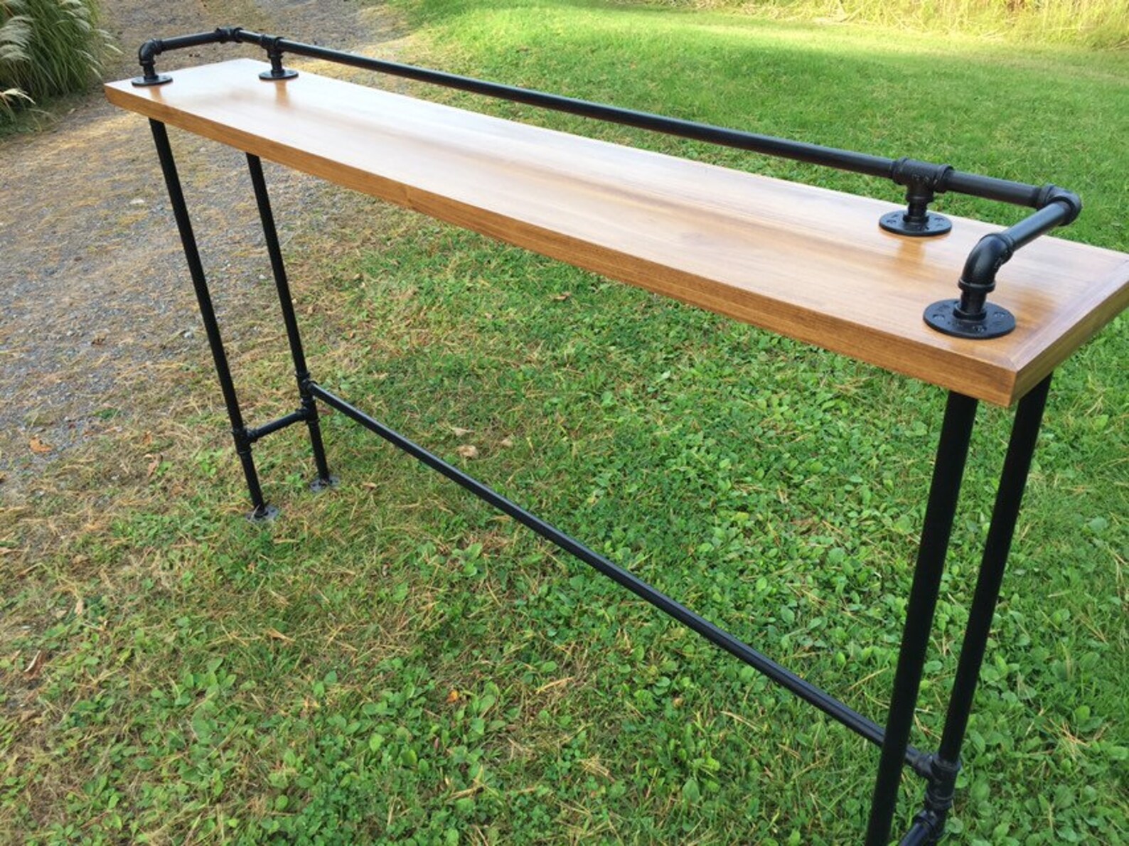 6' Industrial Pipe and Wood, Bar Height, Breakfast Bar, Sofa Bar ...