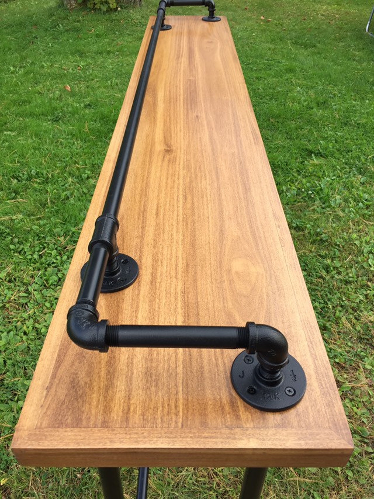 6' Industrial Pipe and Wood, Bar Height, Breakfast Bar, Sofa Bar ...