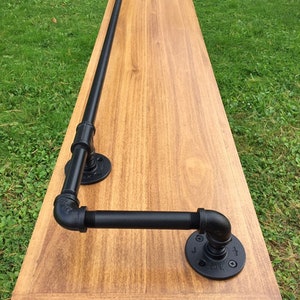 6' Industrial Pipe and Wood, Bar Height, Breakfast Bar, Sofa Bar ...
