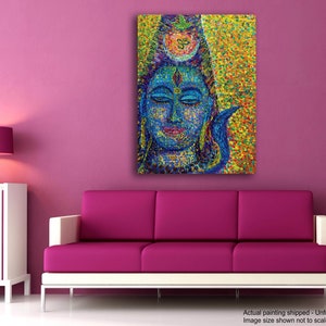 Shiva Shankar Painting Shiva Poster Hindu Art Print - Etsy