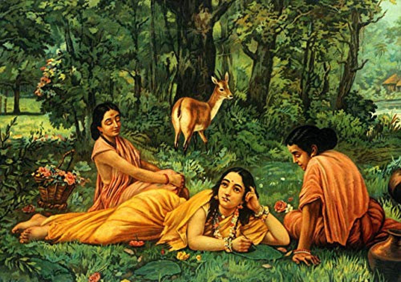Shakuntala Patralekhan High Quality by Raja Ravi Varma | Etsy