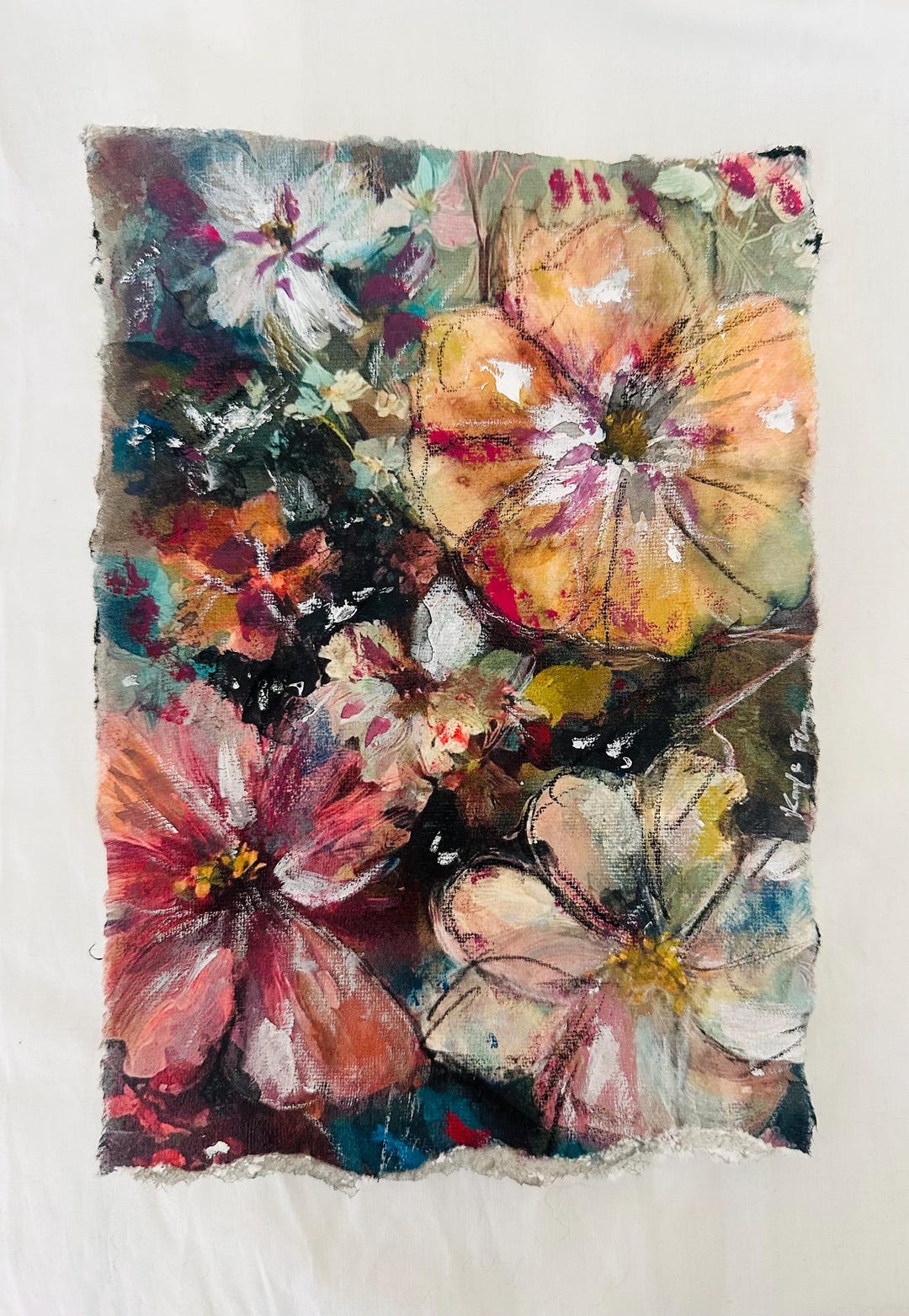Peace & Flora | Original Art| Kayla Flora | Art | Abstract | Wall Art ...