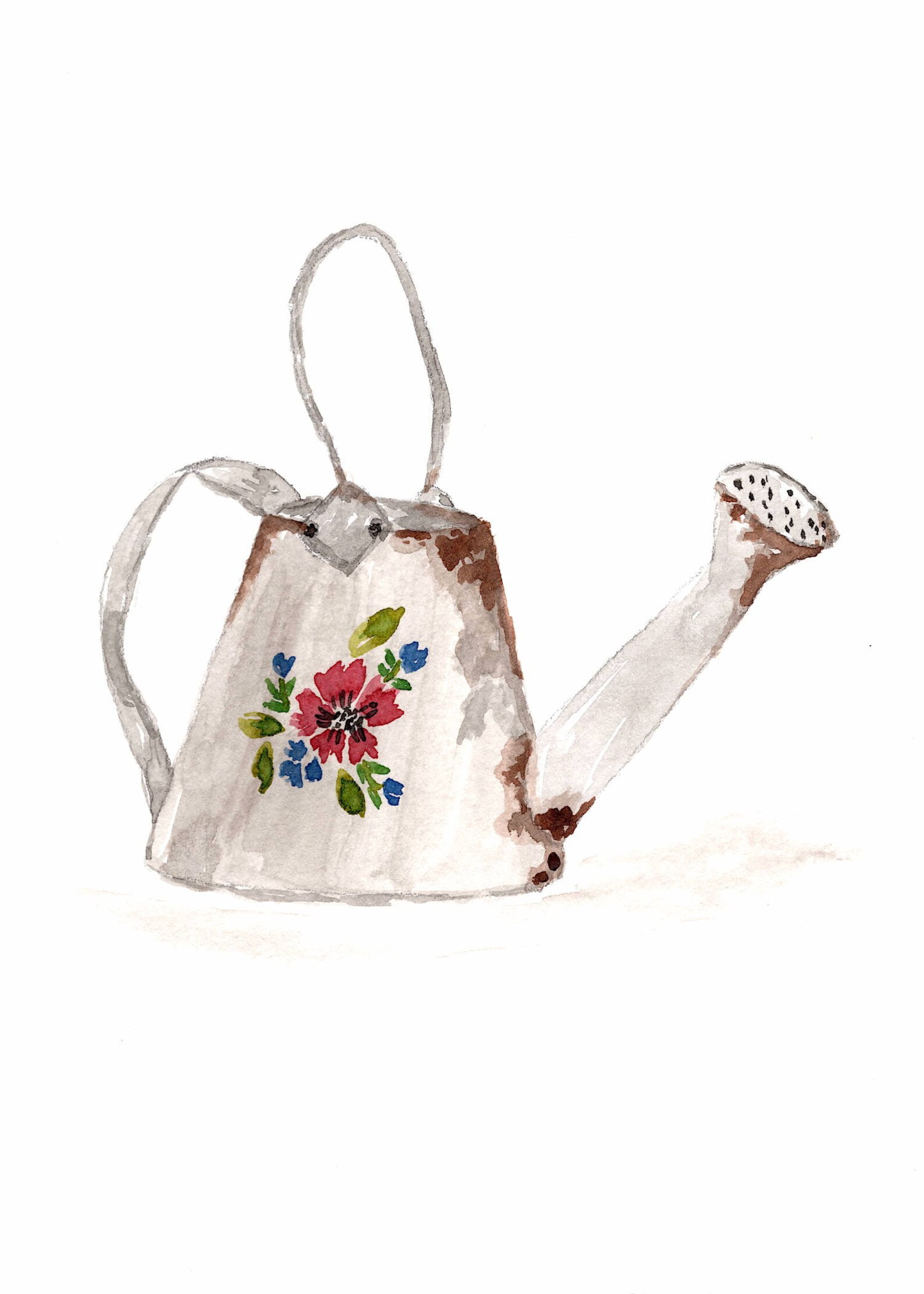 Instant Download, Watering Can, Watercolour, Flower, Watercolor ...
