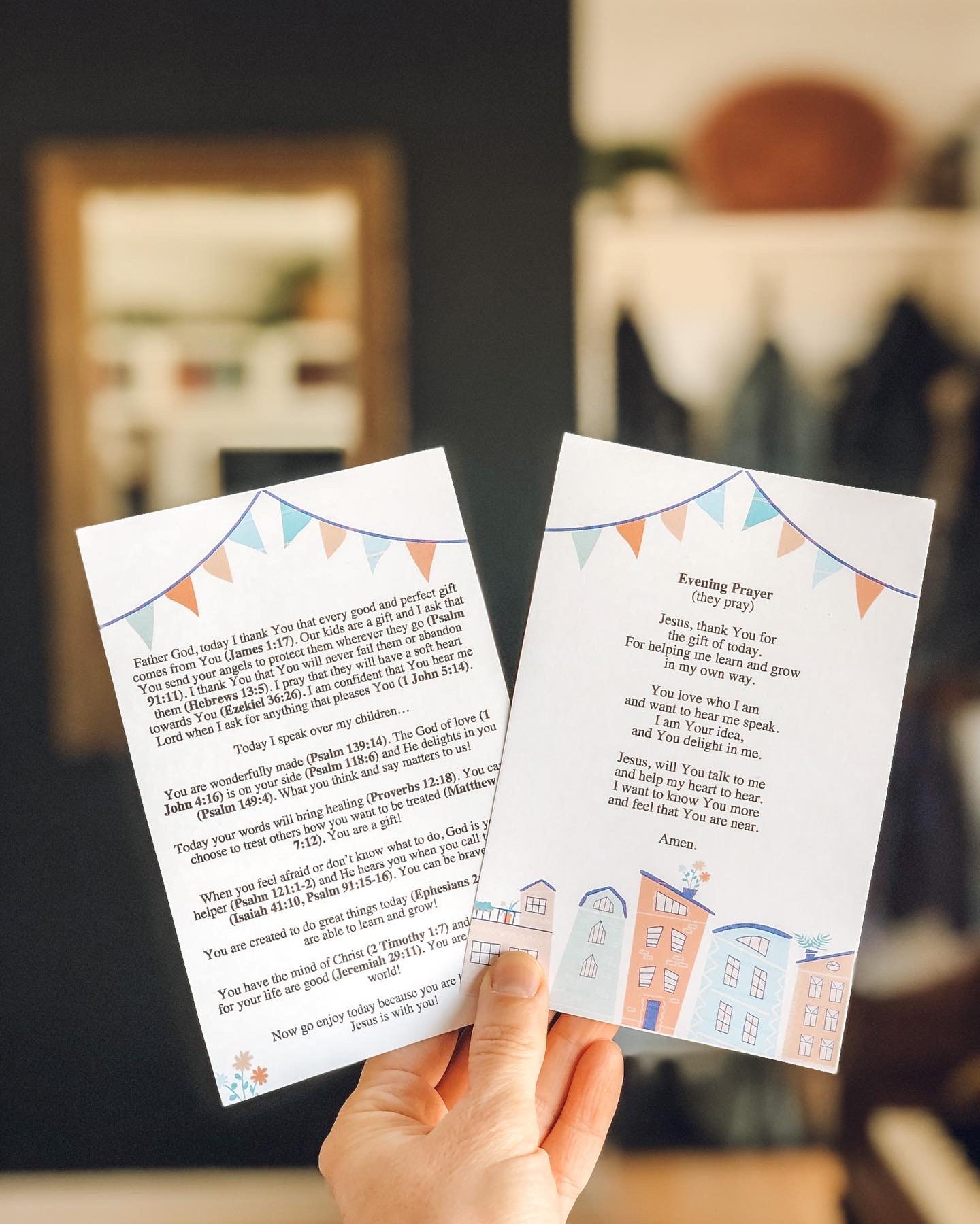Children and Kids Prayer, Note Card, Faith, Christian, Bedtime, Morning ...