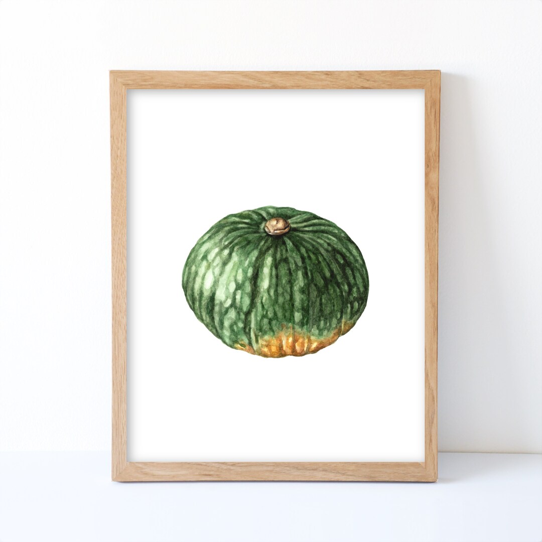 Watercolor Squash Print, Squash Wall Decor, Food Art, Food Illustration ...