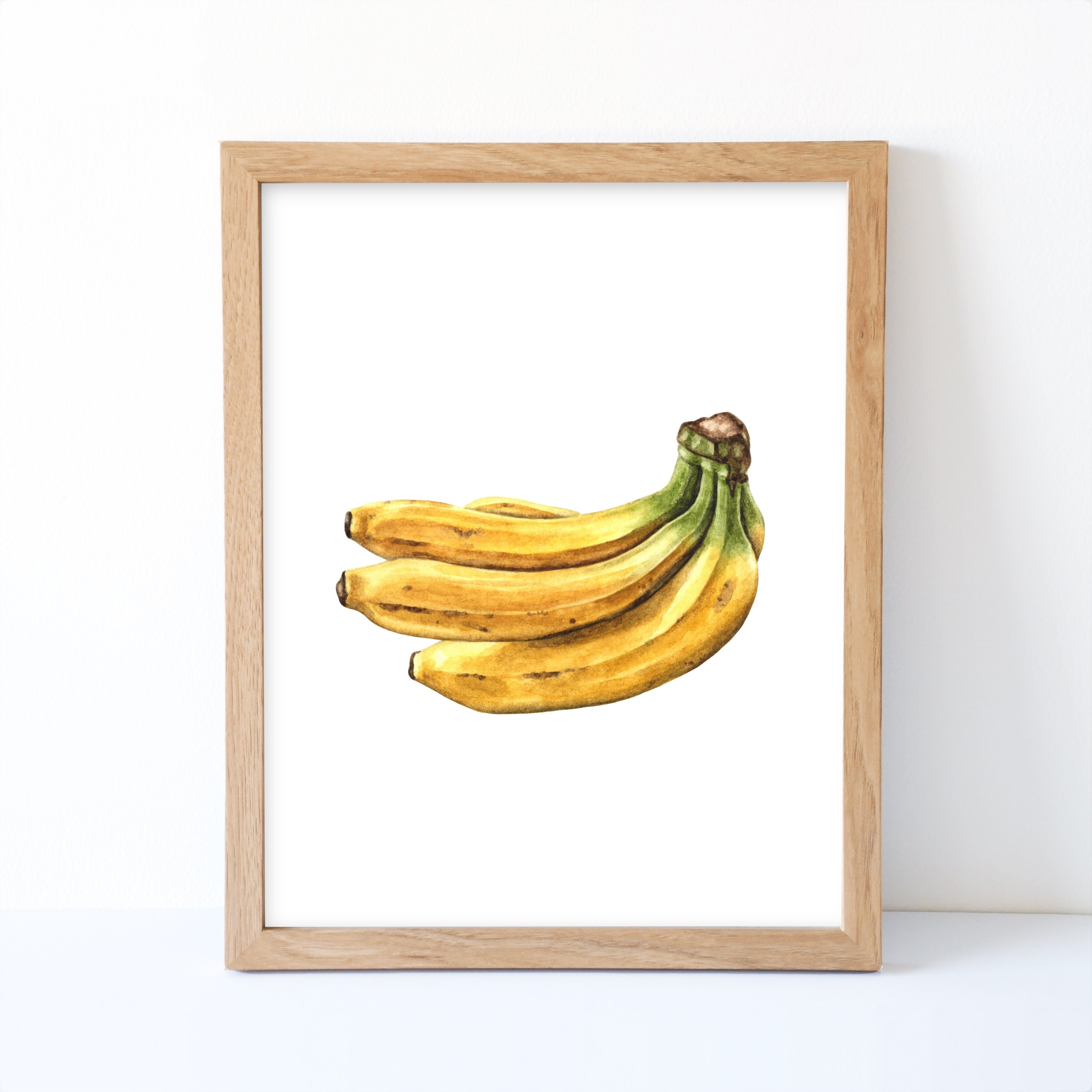 Watercolor Bananas Print Bananas Wall Decor Food Art Food | Etsy
