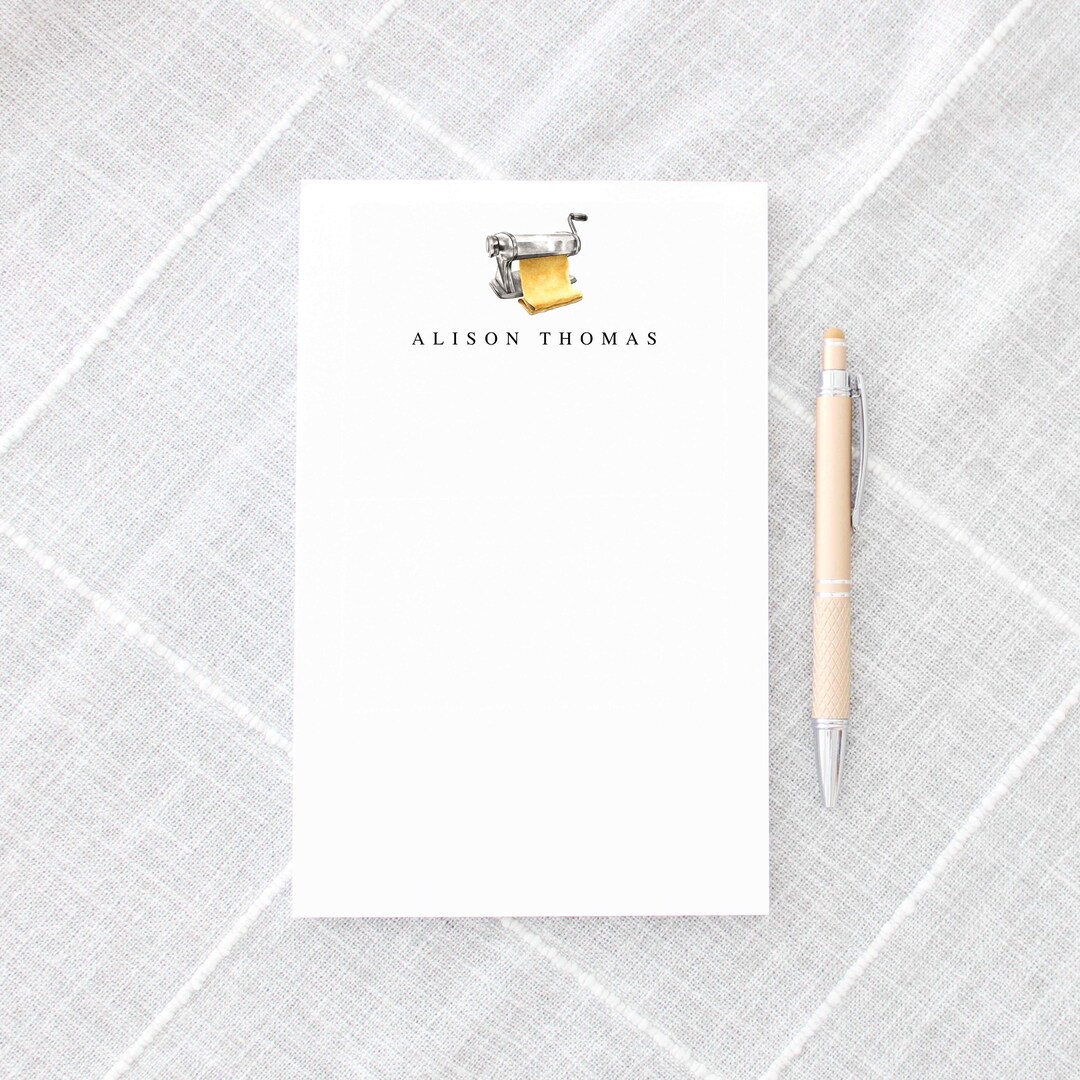 Personalized Pasta Maker Notepad, Custom Notepad for Work, Custom ...