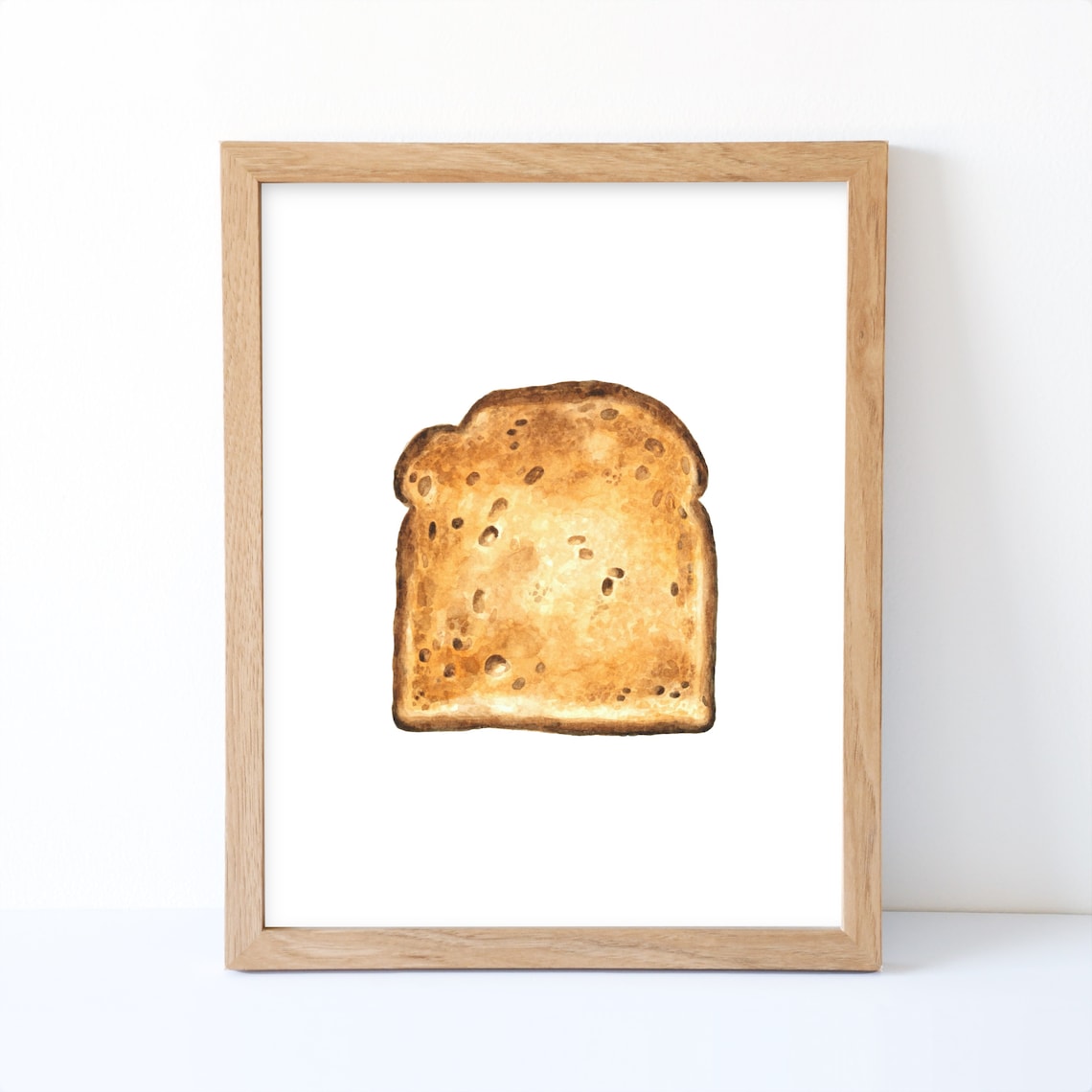 Watercolor Toast Print Toast Wall Decor Food Art Food - Etsy