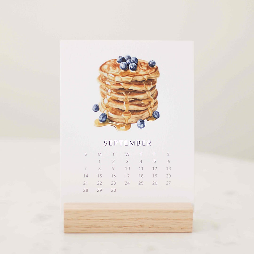 2025 Watercolor Food Desk Calendar, 2025 Desk Calendar, Chef Calendar ...