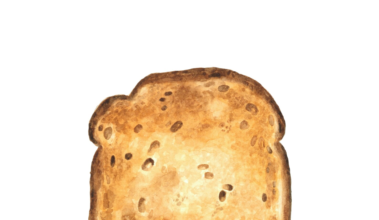 Watercolor Toast Print Toast Wall Decor Food Art Food | Etsy