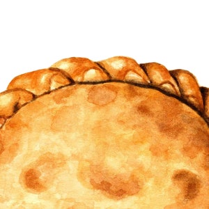 Watercolor Empanada Print, Kitchen Food Art, Original Artwork - Etsy