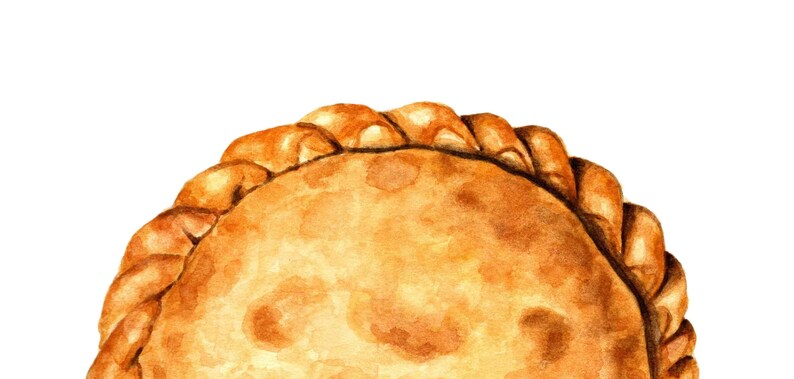Watercolor Empanada Print, Kitchen Food Art, Original Artwork - Etsy