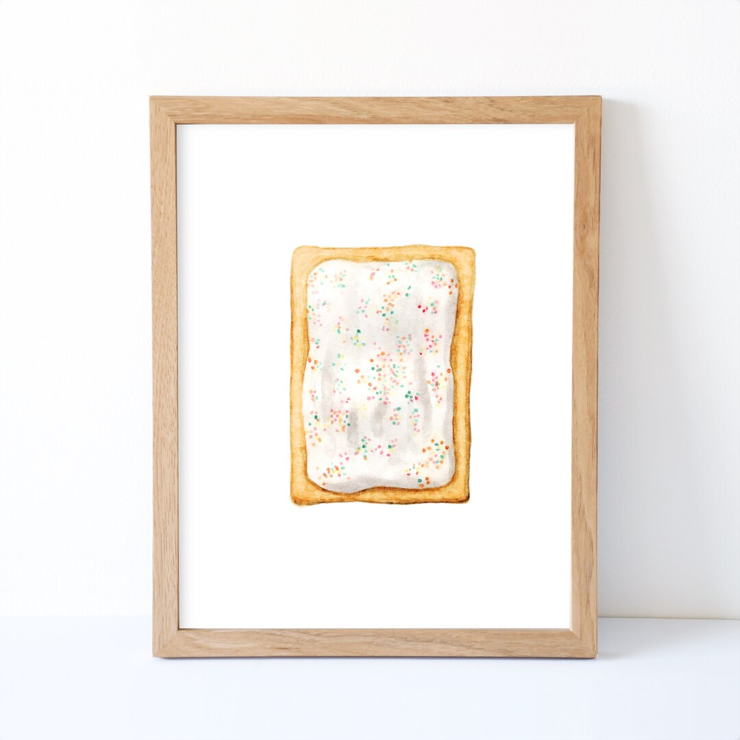 Watercolor Toaster Pastry Print, Toaster Pastry Wall Decor, Food Art ...