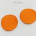 2 PCS Orange, 30mm Matte Rubber Coated, Wavy Round Disc Charm, Unique ...