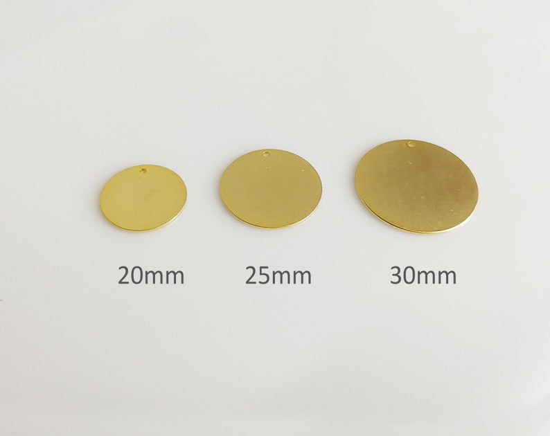 2 PCS 30 Mm Matte Gold Plated Brass Round Disc 1 Hole - Etsy