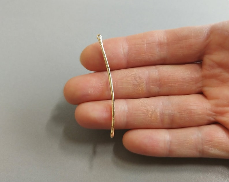 2 PCS 51 X 1.5t Mm Gold Plated Textured Thin Bar Stick - Etsy