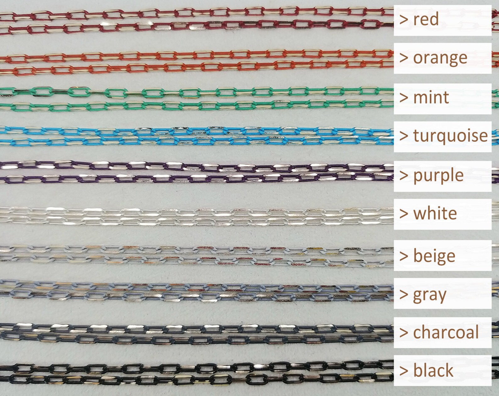 1 M 6.5 X 3 Mm Red Long Oval Link Red Color Chain Shiny | Etsy